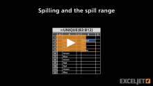Excel Spill range | Exceljet